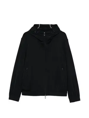 Emporio Armani Nylon Hooded Jacket - Blue