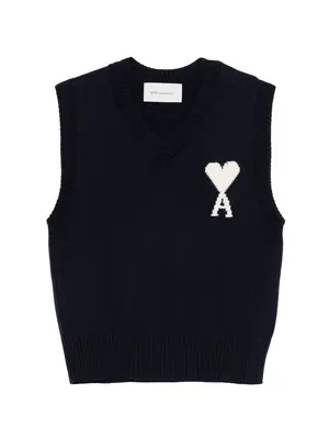 Ami De Coeur Wool Vest - Blue