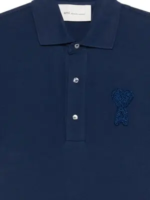 AMI Paris De Coeur Cotton Polo Shirt