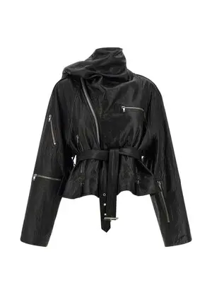 Rick Owens Leather Jacket - Black