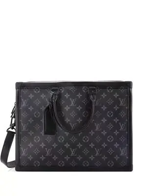 LOUIS VUITTON Soft Trunk Briefcase Monogram Eclipse Canvas Business Bag
