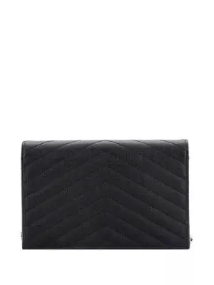 Saint Laurent Monogram Wallet On Chain - Black