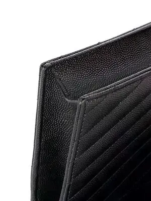 Saint Laurent Monogram Wallet On Chain - Black