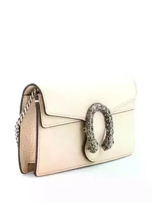 Gucci Dionysus Leather Super Mini Clutch Bag - Neutrals