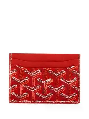 Goyard Saint Sulpice Coated Canvas Card Holder - Red