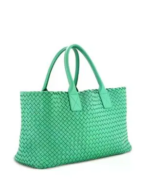 Bottega Veneta Cabat Intrecciato Nappa Medium Tote Bag - Green