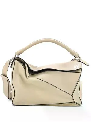 Loewe Puzzle Bag Leather Large Satchel - Neutrals