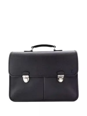 LOUIS VUITTON Anton Briefcase Taiga Leather Business Bag - Black