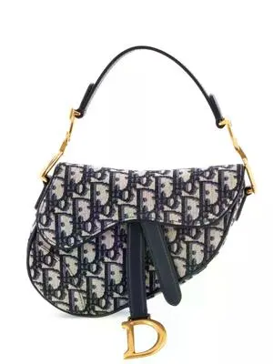 Dior Saddle Handbag Oblique Canvas Mini - Blue