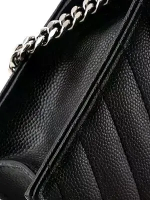 Saint Laurent Monogram Wallet On Chain - Black
