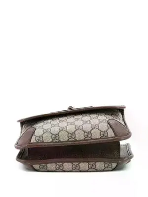 Gucci Neo Vintage Flap Messenger Gg Coated Canvas Small - Brown