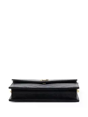 Saint Laurent Classic Monogram Wallet On Chain - Black
