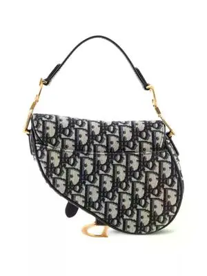 Dior Saddle Oblique Canvas Mini Shoulder Bag - Blue