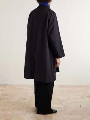 KAPTAIN SUNSHINE Walker Cotton-gabardine Coat - Navy