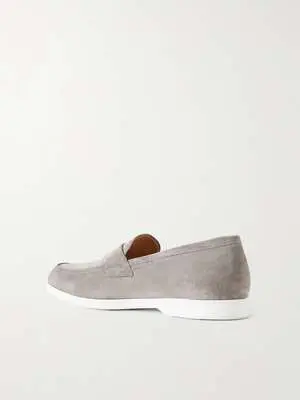 Kiton Suede Penny Loafers