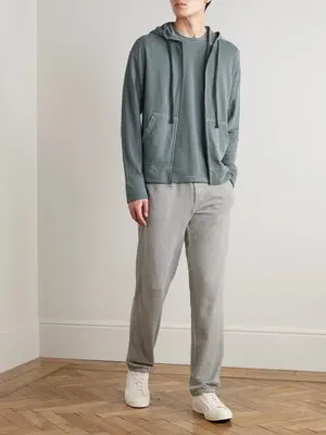 JAMES PERSE Supima Cotton-jersey Sweatpants - Gray