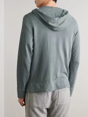 JAMES PERSE Loopback Supima Cotton-jersey Zip-up Hoodie