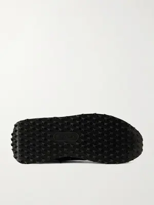 GOLDEN GOOSE Marathon Suede And Leather-trimmed Sneakers - Brown