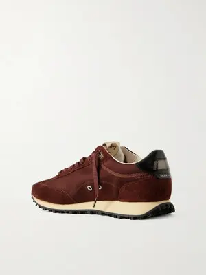 GOLDEN GOOSE Marathon Suede And Leather-trimmed Sneakers - Brown