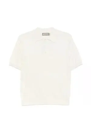 Canali Textured Polo Shirt - Neutrals
