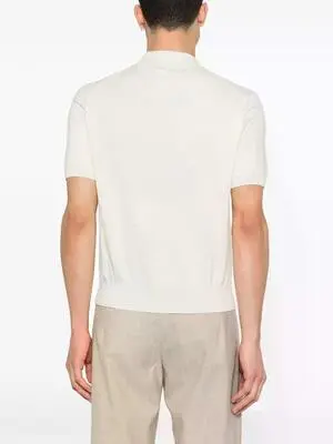 Canali Textured Polo Shirt - Neutrals