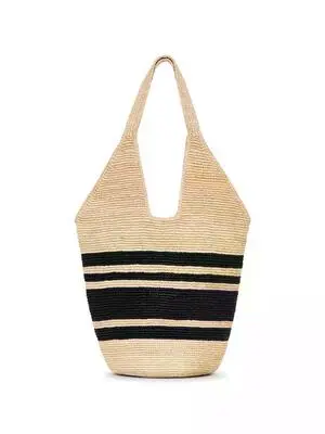 ANINE BING Striped Leah Tote Bag - Neutrals