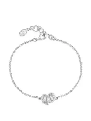 DOWER & HALL Humbug Heart Chain Bracelet - Silver