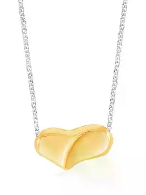 DOWER & HALL Medium Puff Heart Pendant Necklace - Silver