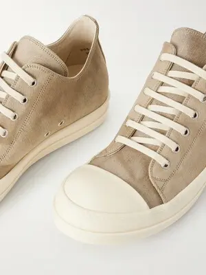 Rick Owens Ramones Denim Sneakers - Brown