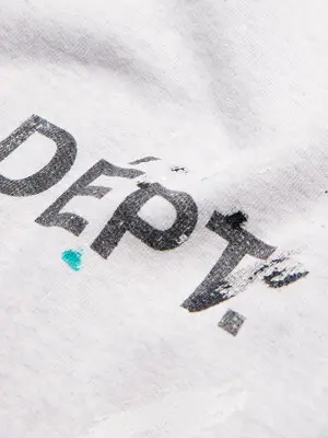 GALLERY DEPT. Logo-print Paint-splattered Cotton-jersey Sweatpants