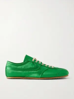 Dries Van Noten Satin Sneakers - Green