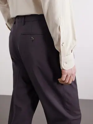 Boglioli Straight-leg Virgin Wool Trousers - Brown