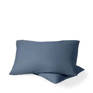 BARE HOME 100% Organic Cotton Percale Cooling Pillowcase Set - Bering Sea