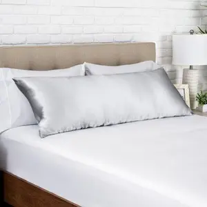 BARE HOME 19 Momme 100% Mulberry Silk Pillowcase - Silver