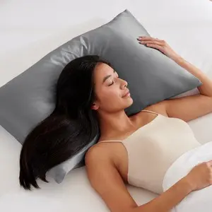 BARE HOME 19 Momme 100% Mulberry Silk Pillowcase - Grey