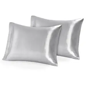 BARE HOME 19 Momme 100% Mulberry Silk Pillowcase - Silver