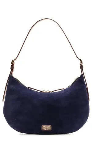 FRANCES VALENTINE Starr Suede Hobo Bag - Navy