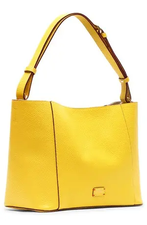 FRANCES VALENTINE June Tumbled Leather Hobo Bag