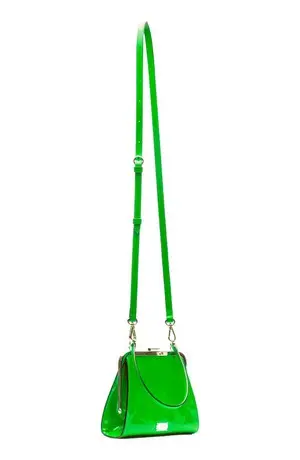 FRANCES VALENTINE Lulu Leather Frame Clutch - Green
