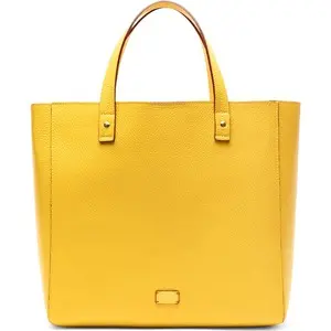 FRANCES VALENTINE Large Leather Tote - Canary