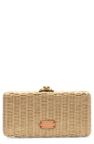 FRANCES VALENTINE Pepper Wicker Clutch - Gold