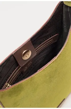 FRANCES VALENTINE Sadie Suede Shoulder Bag - Fern