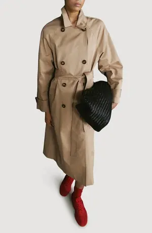 Mango Angela Belted Trench Coat - Beige