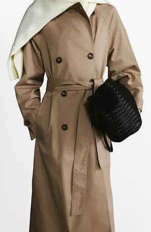 Mango Angela Belted Trench Coat