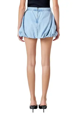 Endless Rose Denim Bubble Miniskirt