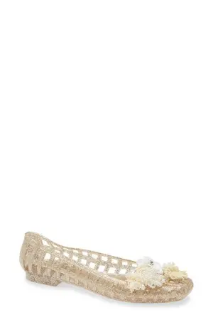 HEAVENLY JELLY Dazzla Jelly Ballet Flat - Gold