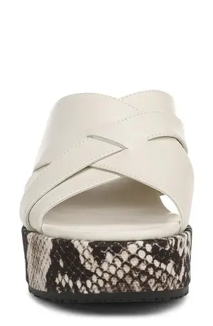 Vionic Dawn Platform Sandal - Cream Snake