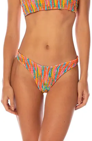 MAAJI Mystic Ikat Splendor Reversible Bikini Bottoms - Light Pastel Red Multi