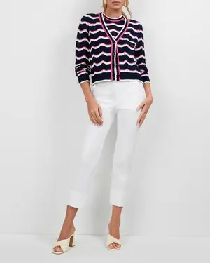 Trina Turk Alessia Wavy Striped Cardigan