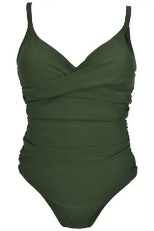 SPLASH ABOUT Ladies Tummy Control Bathing Suit - Forest Green